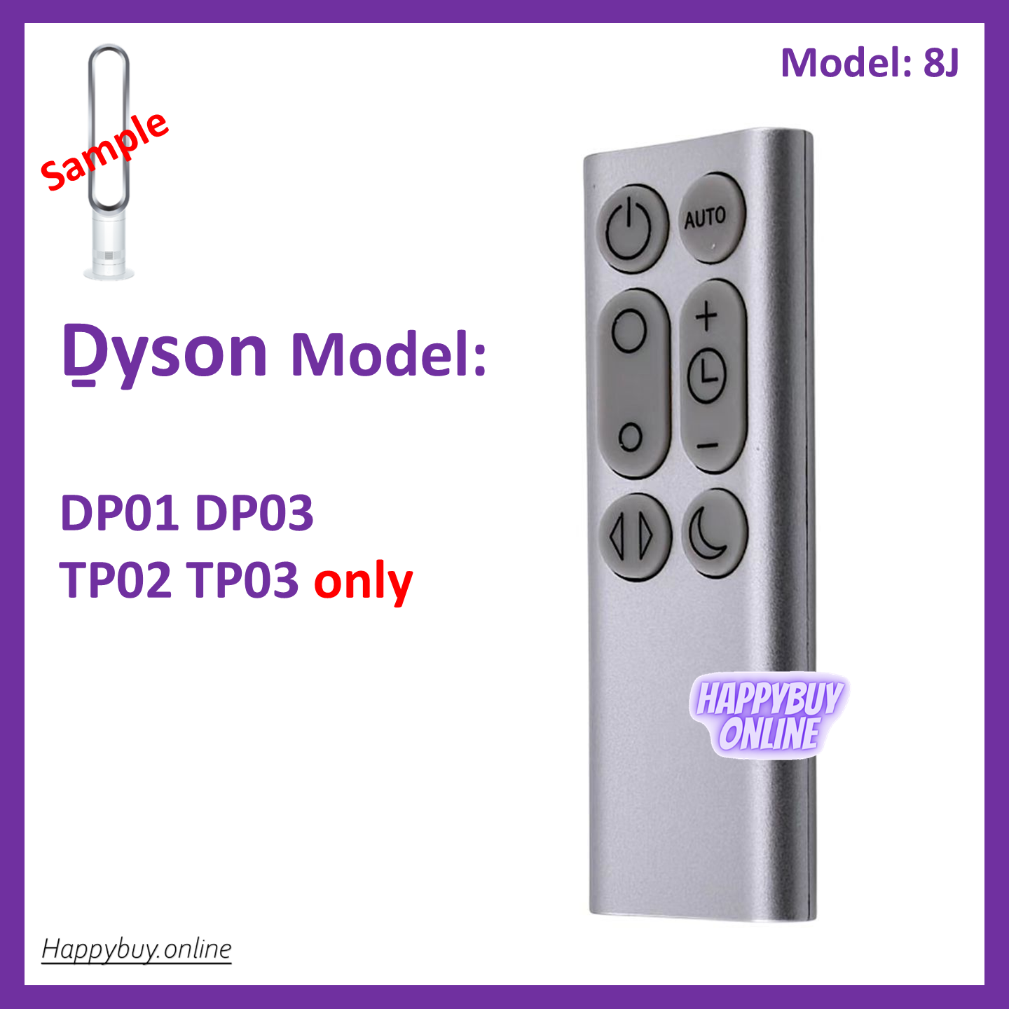 Compatible dyson Cool Tower Fan Remote Control AM06 AM07 AM08 TP00 TP01 ...