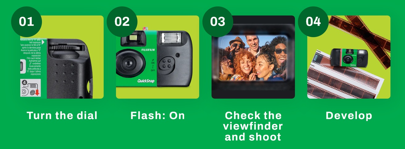 FUJIFILM QuickSnap One-Time-Use Disposable Camera (27 Exposures ...