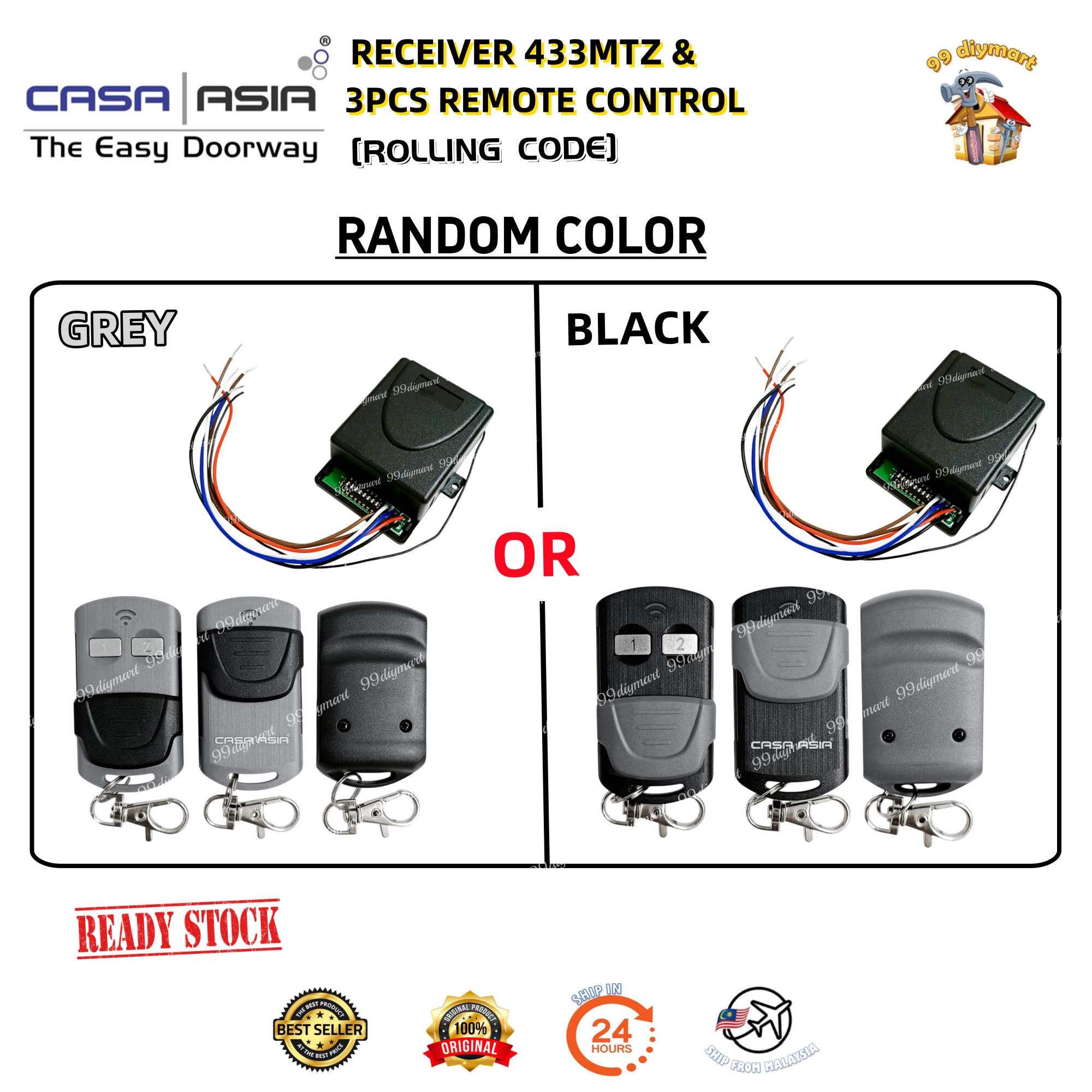 ROLLING CODE- Autogate Casa Asia 2CH 433mtz Alat Kawalan Jauh | Casa ...