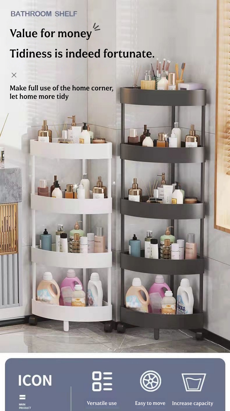 HouseTri-Corner Bathroom Rack Simple Corner Storage Rack Multipurpose ...