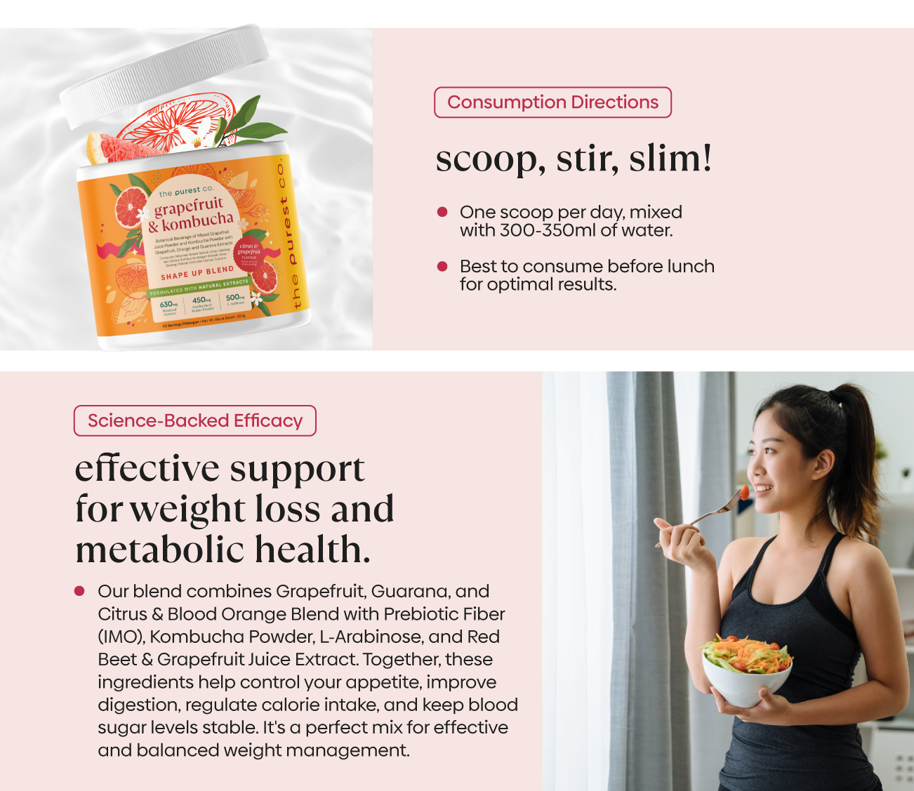 HALAL Purest Co Grapefruit & Kombucha Shape Up Blend - For Fat Burn ...