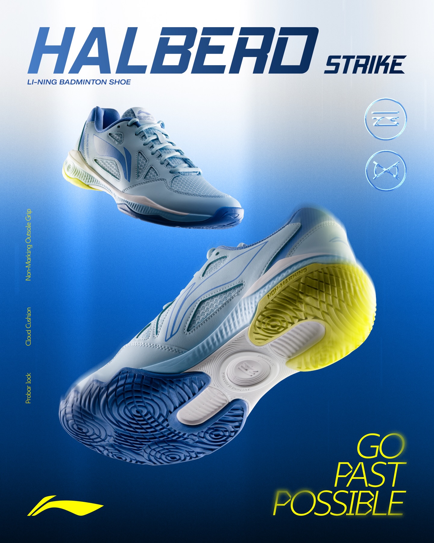 (READY STOCK ) LINING HALBERD STRIKE BADMINTON SHOES (100% ORIGINAL ...