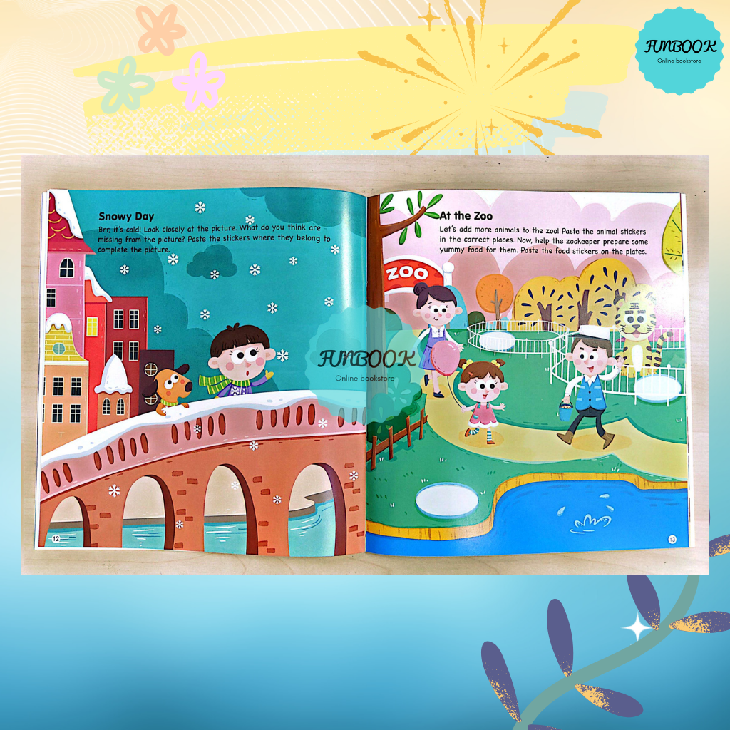 [FUNBOOK] Observation and Memory Ages 3-6 Sticker Activity Book 100+ Stickers Pelangi | Shopee ...