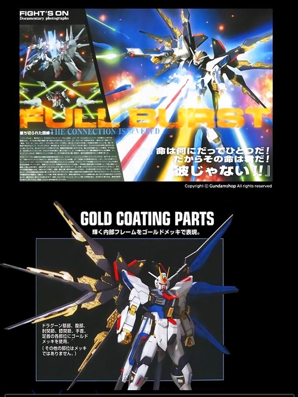 BANDAI MG 1/100 Strike Freedom Gundam Full Burst Mode Model Kits ...