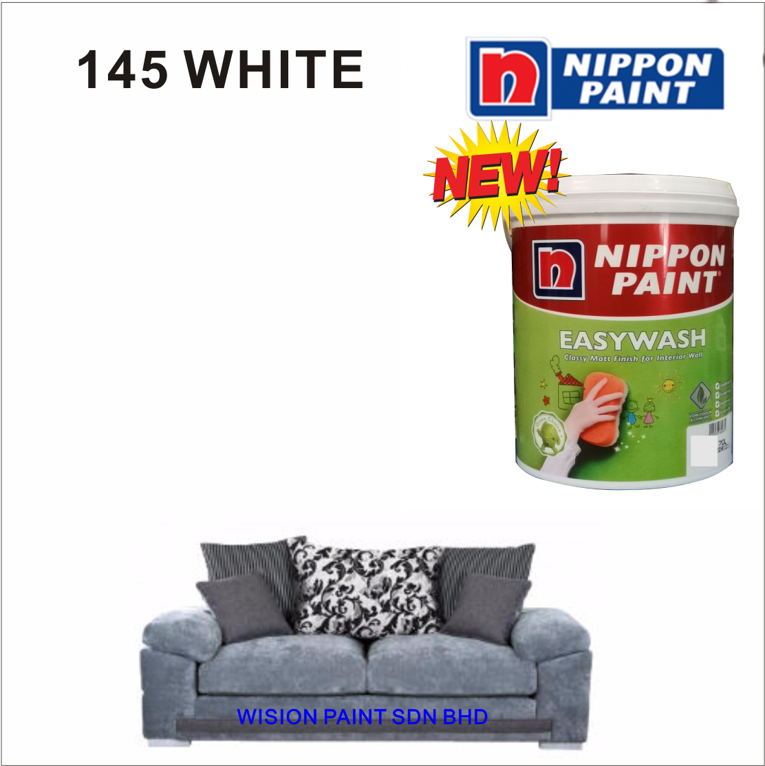 18L Nippon Easywash White 145 ( FREE 7" ROLLER SET ) Indoor Wall ...
