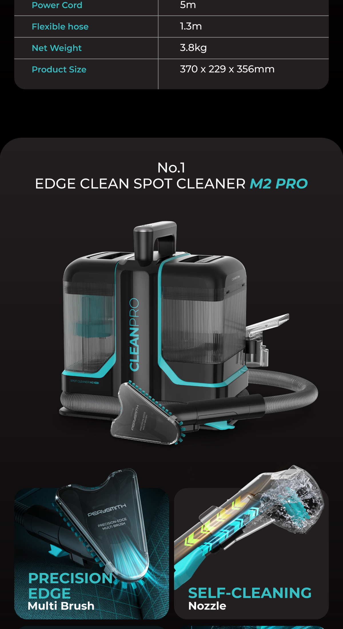 PerySmith M2 Lite / M2 II / M2 Pro Spot Cleaner CleanPro Series ...