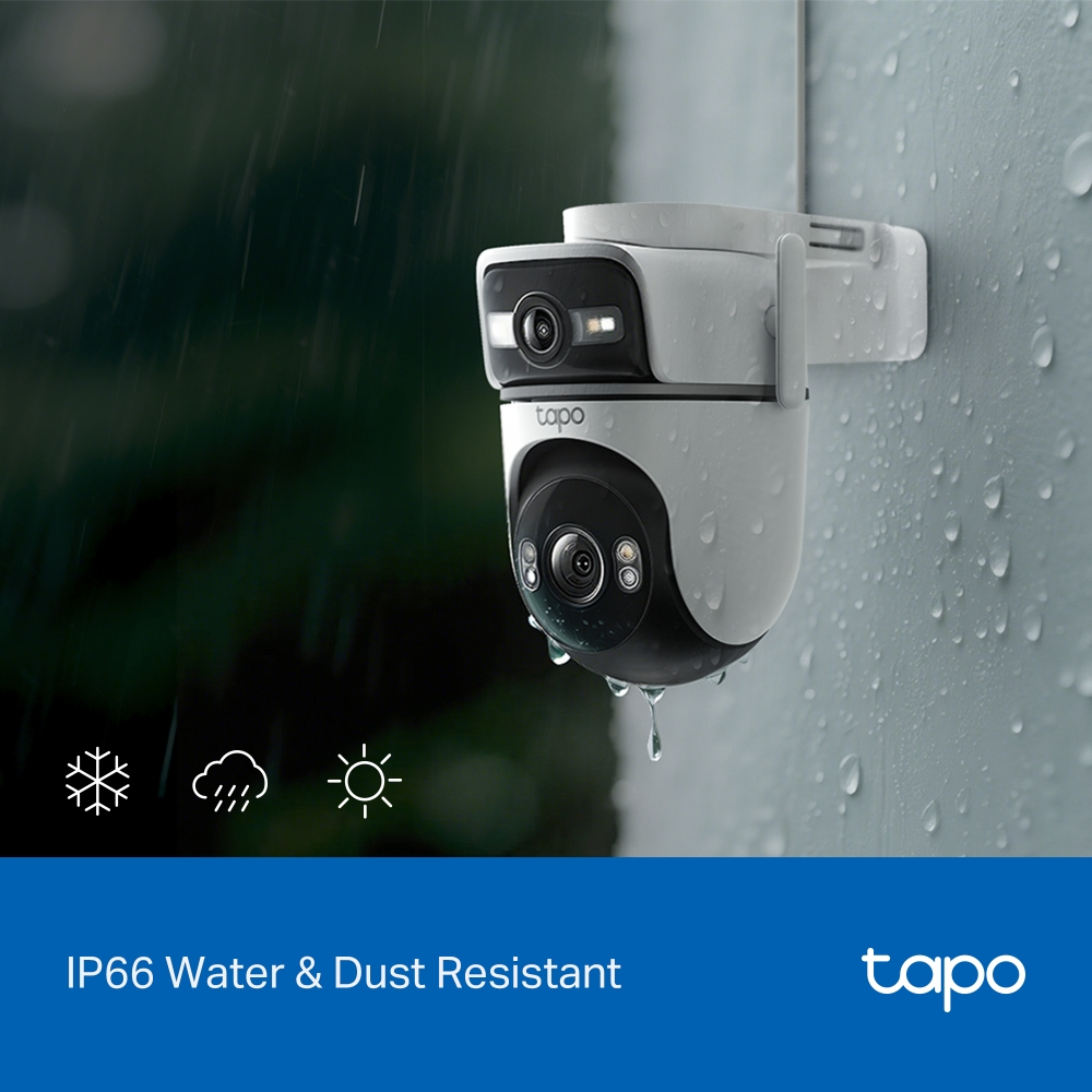 TP-Link Tapo TC47 Dual-Lens Outdoor Wi-Fi Security Cam – Pan/Tilt 2K ...