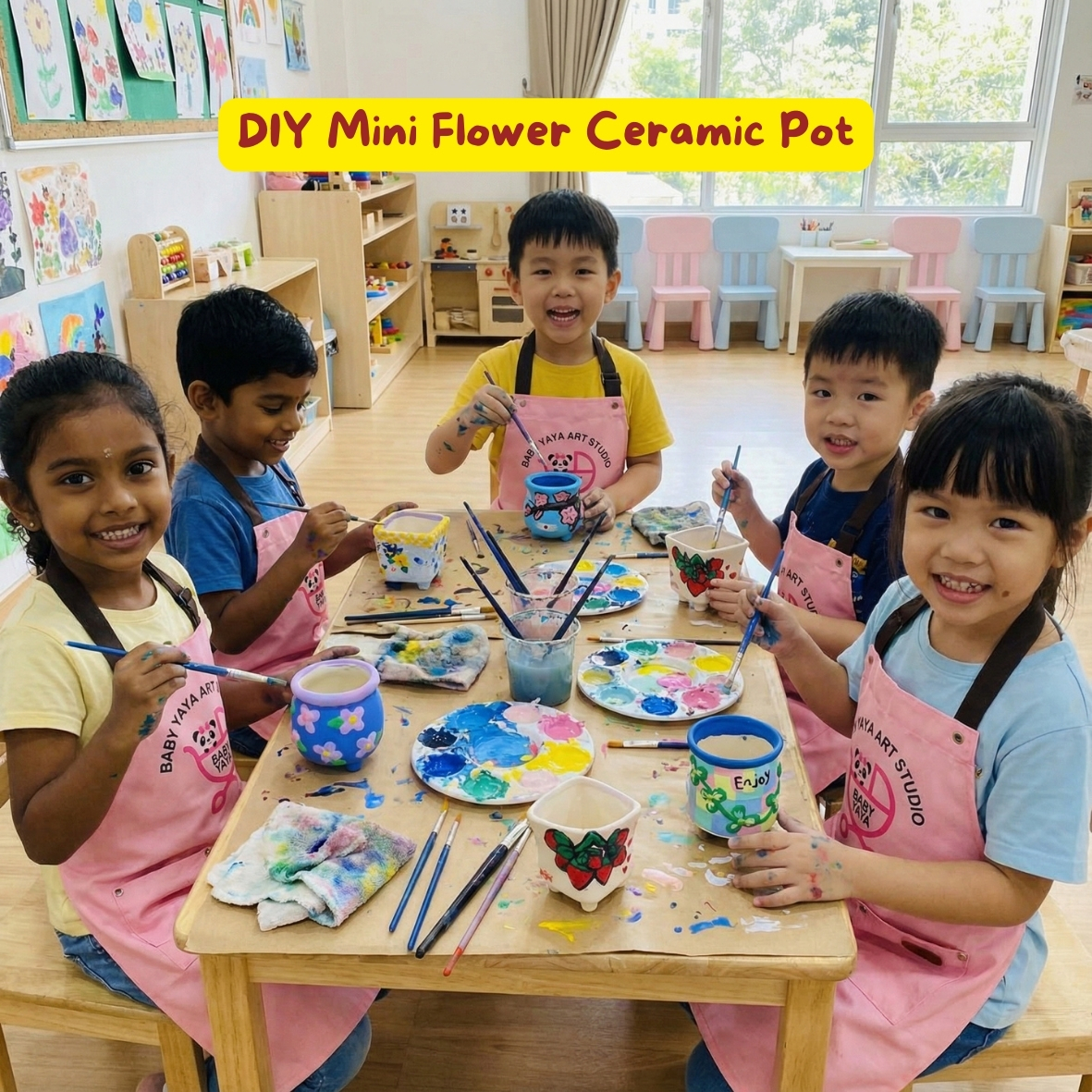 DIY Ceramic Flower Pot Painting Kit | Paint Your Own Plant Pot Art ...