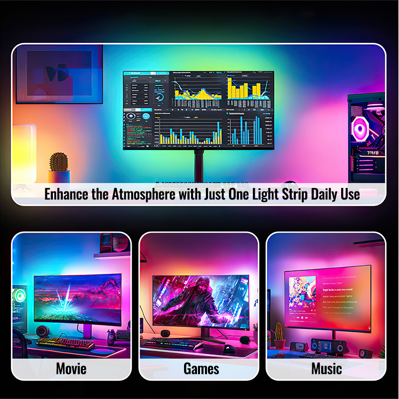 MODOFO led light strip RGB-IC Neon flexible lamp LED neon synchronized ...