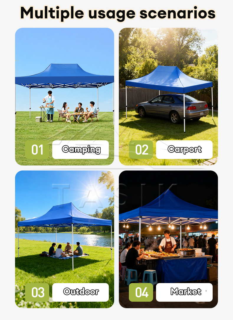 【WTHB】Night Market Canopy（Full Set）Khemah 10x10 Heavy Duty Folding ...