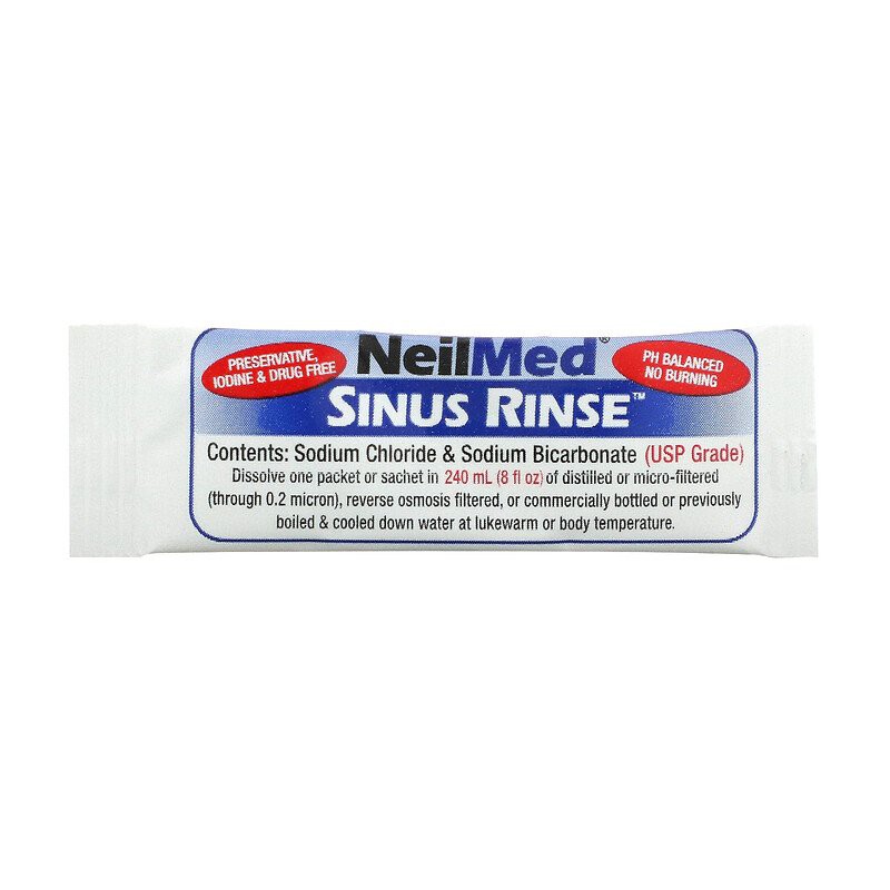 NeilMed Sinus Rinse Premixed Saline Salt Sachet Refill | USP NaCl ...