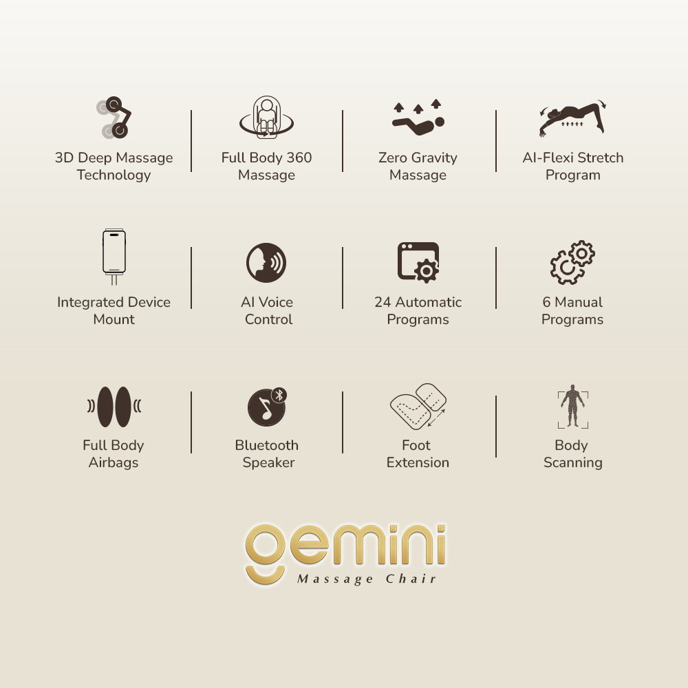 [NEW ARRIVAL] Zero Healthcare Massage Chair Gemini Ai Flexi Stretch AI ...