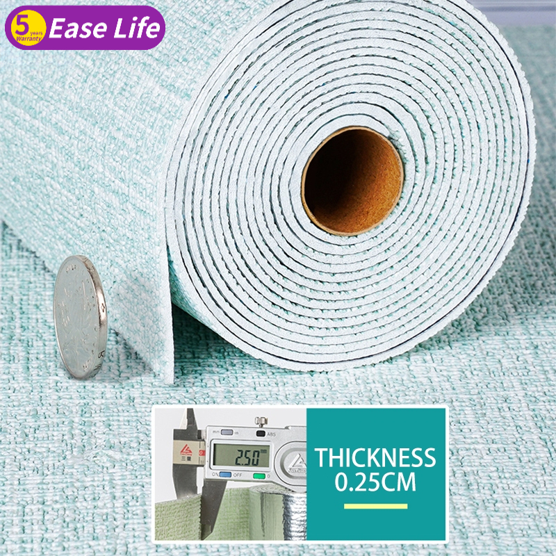 3D Linen Wallpaper Solid Color Moisture-Proof Waterproof Wall Sticker ...