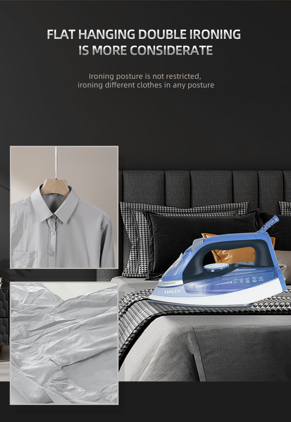 HALEY Ultra Resistant Ceramic Coating Steam Iron HY-2029 | Shopee Malaysia