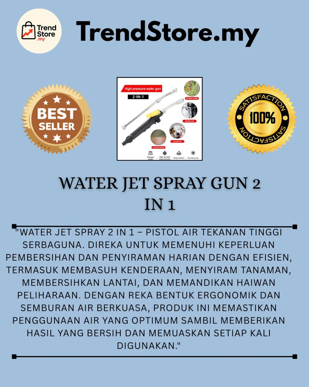 Water Jet Spray Basuh Kereta,High Pressure Water Gun, Nozzle Jet Spray ...
