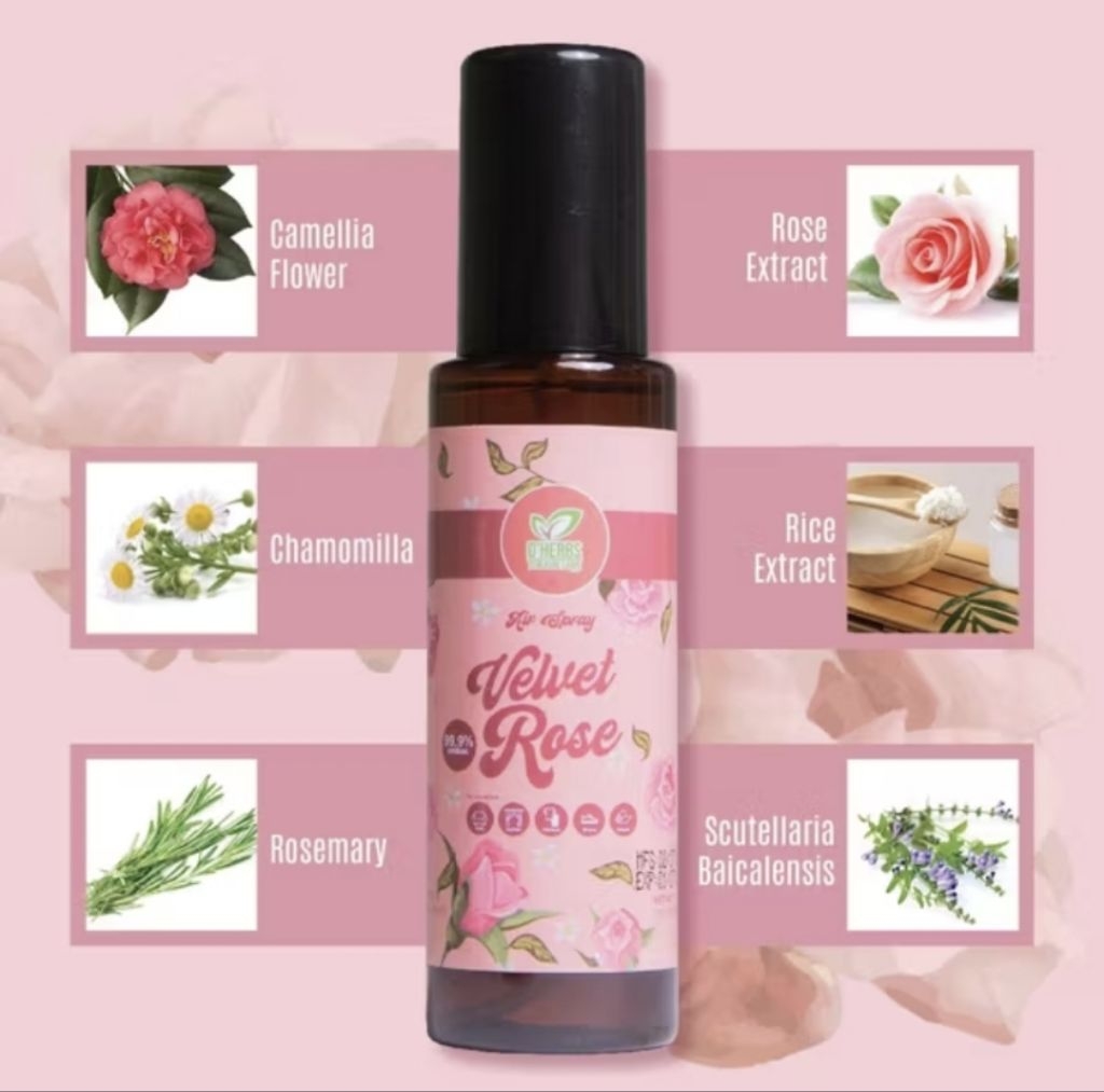 DHERBS AIR SPRAY VELVET ROSE & KISSED PEACH PAPALARIS ALIFF SYUKRI ...