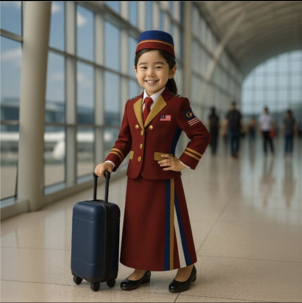 BAJU SET PILOT WIRA MERDEKA BUDAK PEREMPUAN | Shopee Malaysia