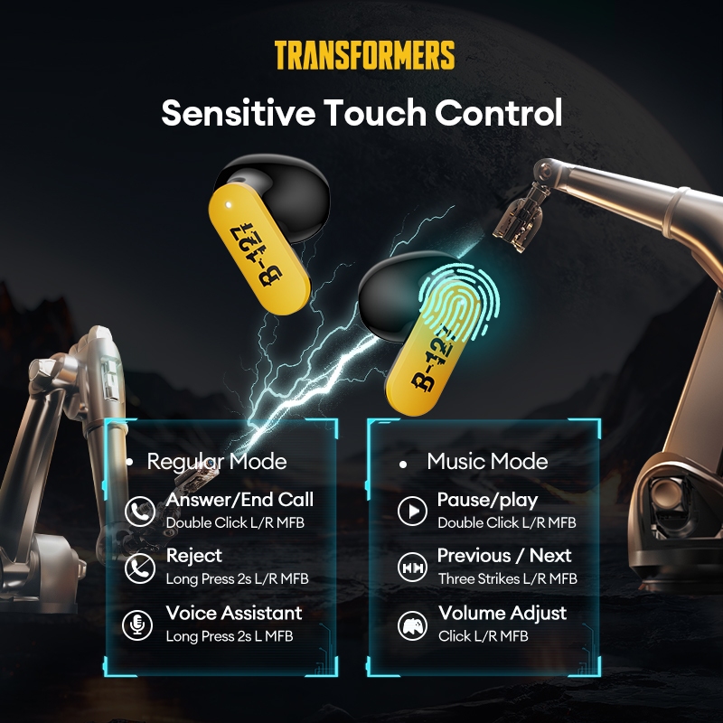 Transformers TF-T11 TWS Earphones Wireless Bluetooth Handsfree ...