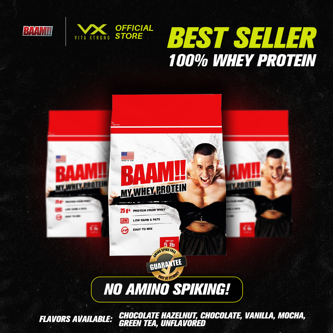 BAAM!!™ My Whey Protein Powder | 25g Protein • Lab-Tested • Low Sugar ...
