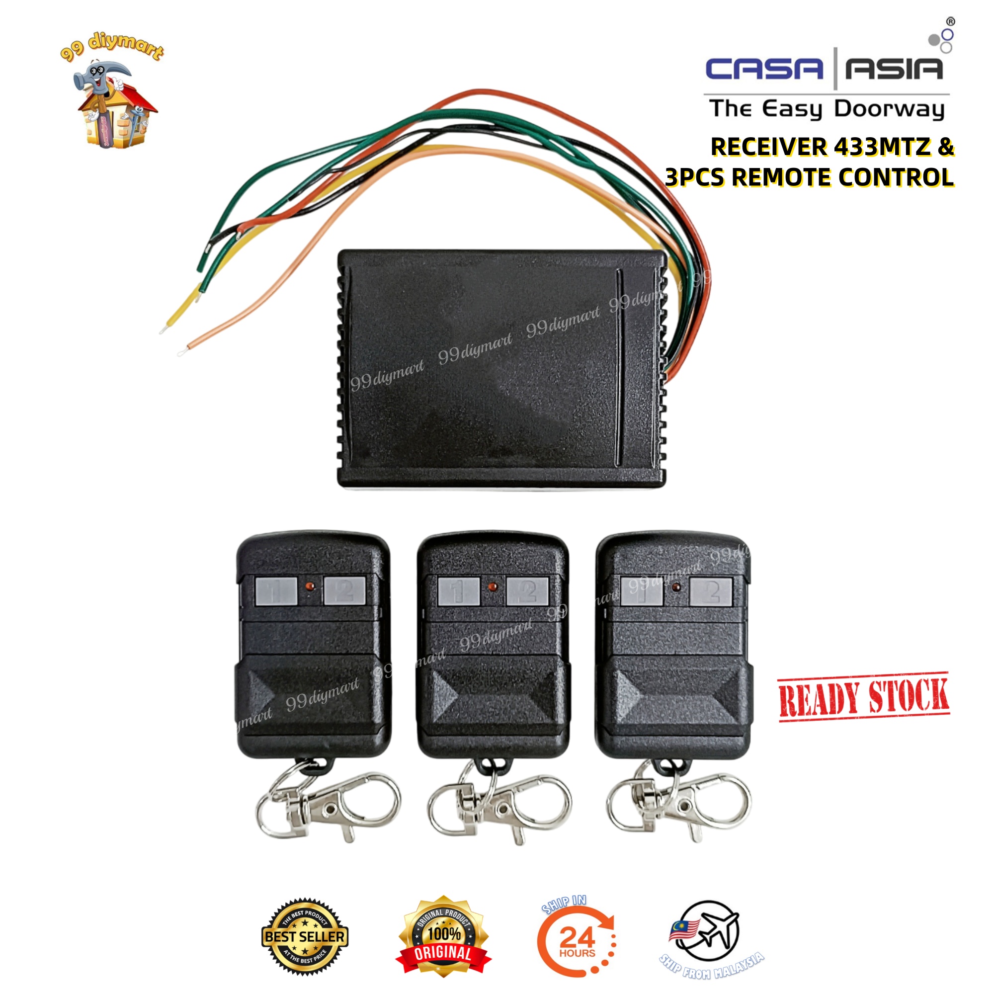Autogate 2CH Casa Asia Alat Kawalan Jauh 433mtz DIPSW | Casa Asia 2CH ...