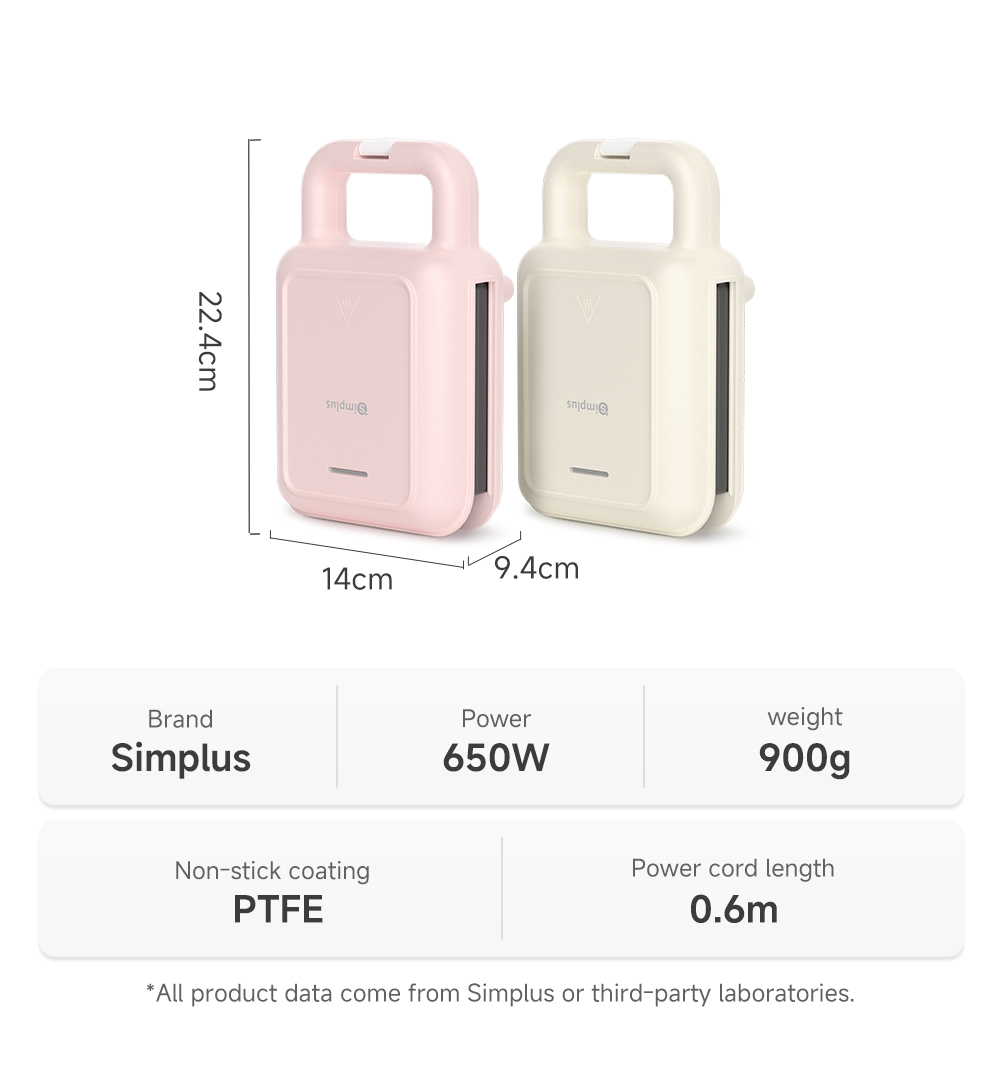 Simplus Sandwich Maker Breakfast Toast Maker| 650W | Panini Waffle ...