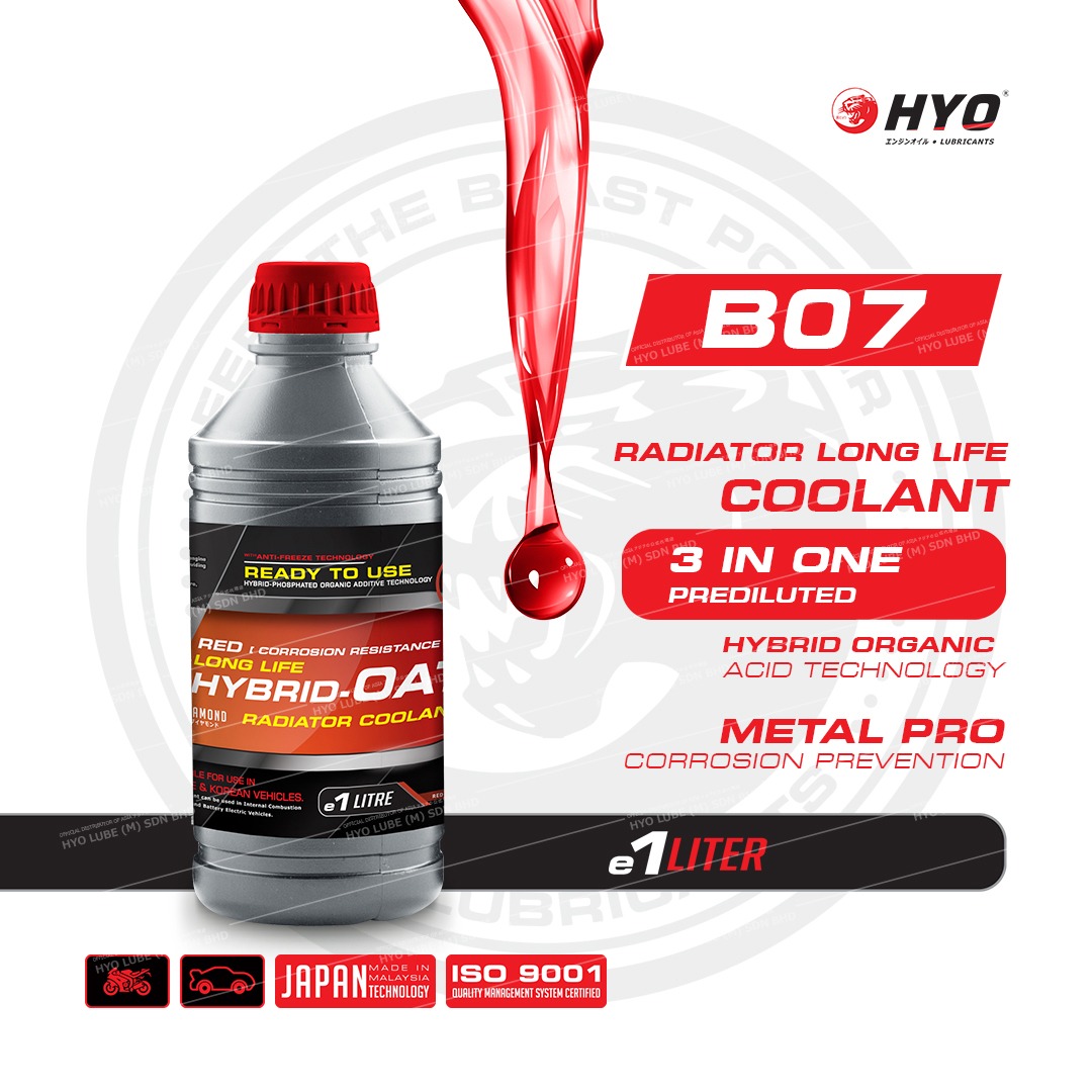 HYO B07 Coolant Merah Ready Use | Radiator Coolant Anti Karat | Cecair ...