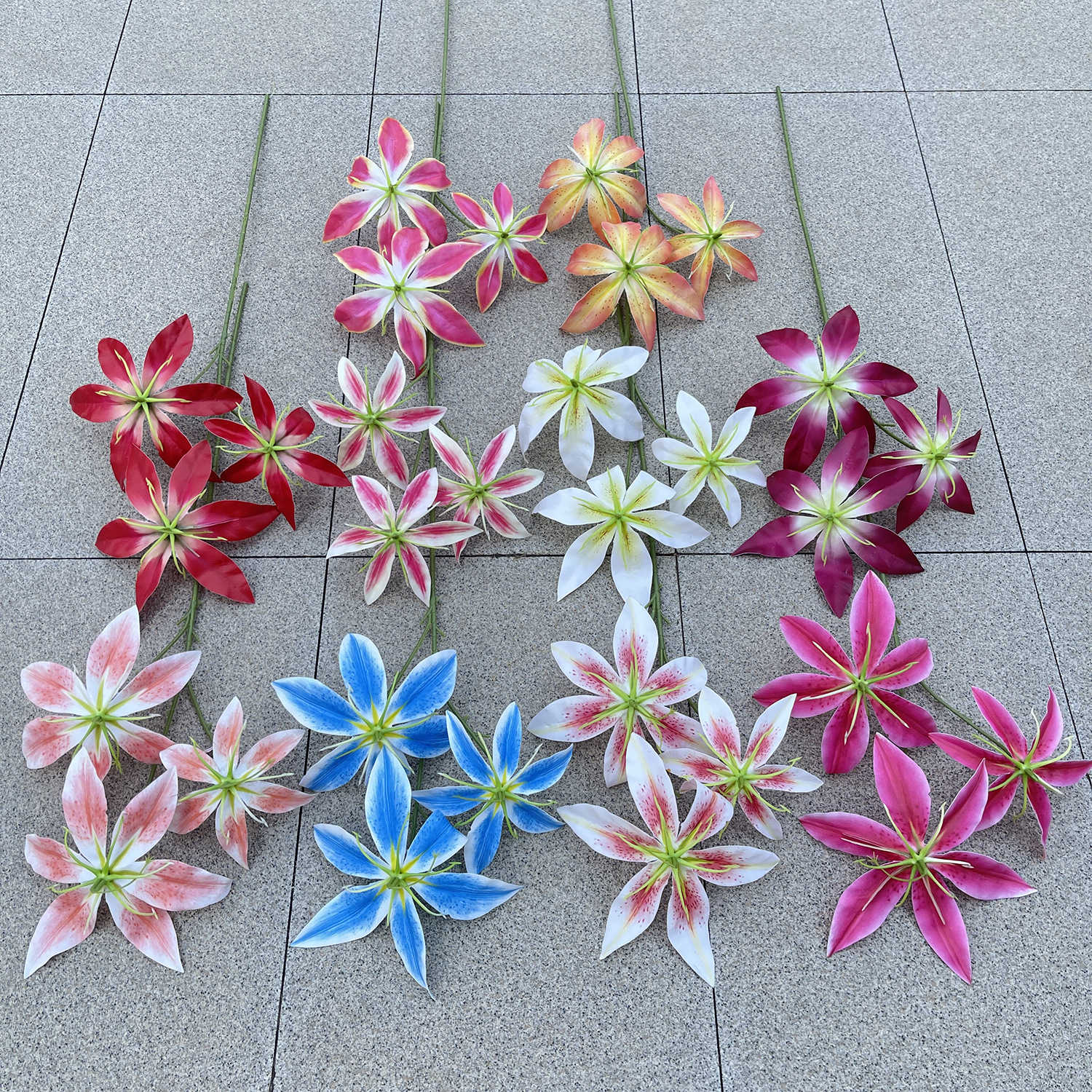 3H 3D Flame Lily Flower & Lean Lily For Wedding Home Decorations ...