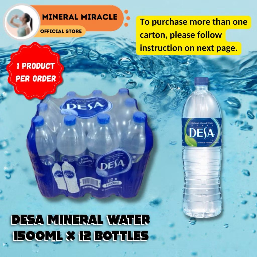 DESA Mineral Water (1500ml x 12 Bottles x 1 Carton) | Shopee Malaysia