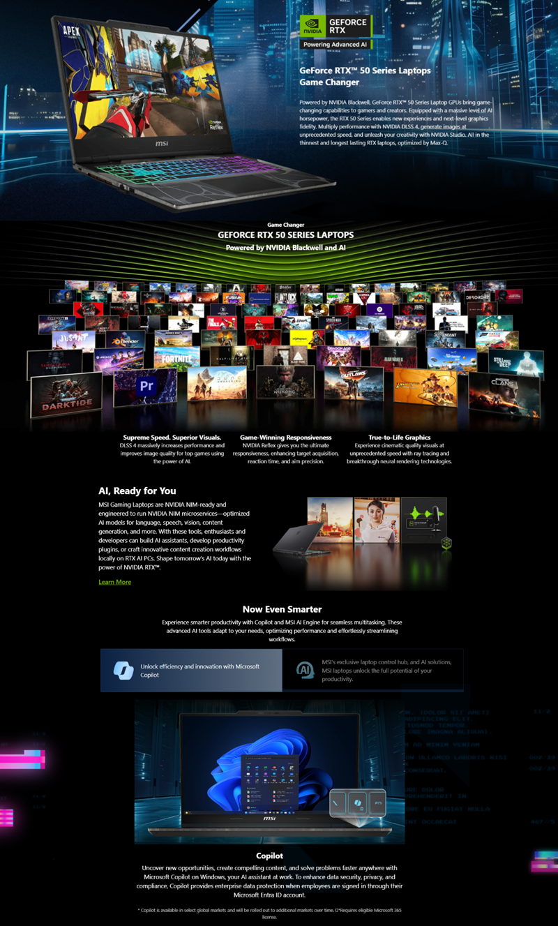 MSI Laptop CYBORG A15 AI Gaming (RYZEN 7 260 AI/16GB/512GB /15.6" FHD ...