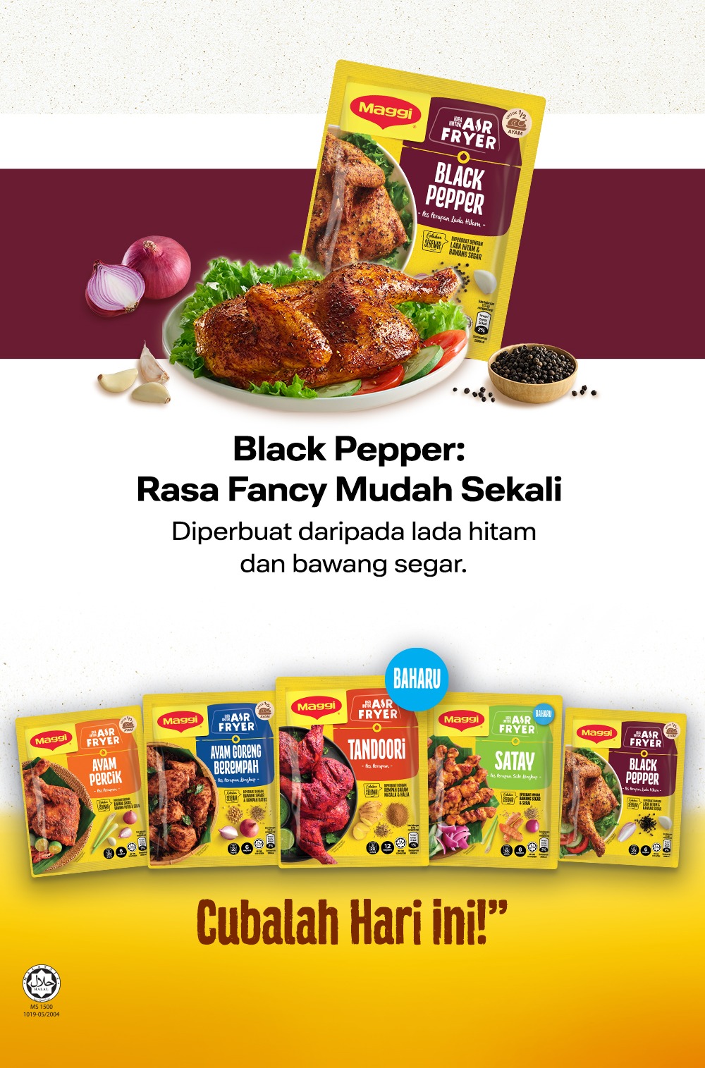 MAGGI Pes Perapan Air Fryer Ayam Goreng Berempah 100g (Halal) | Shopee ...
