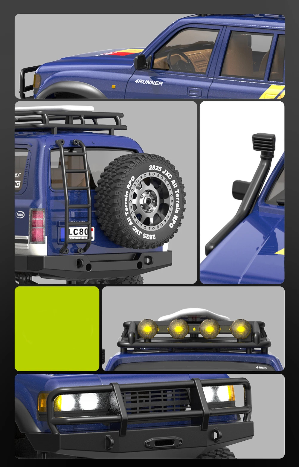 (NEW25) JXC V2 Toyota LC80 Land Cruiser Licensed Product Toyota 2.4GHz ...