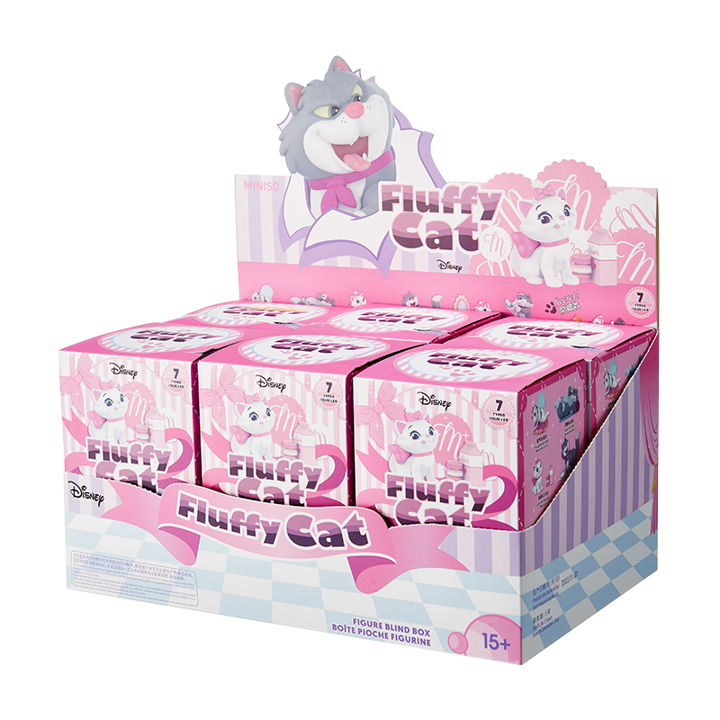 MINISO DISNEY Kucing Koleksi Kotak Kejutan | Fluffy Cat Series Plush ...