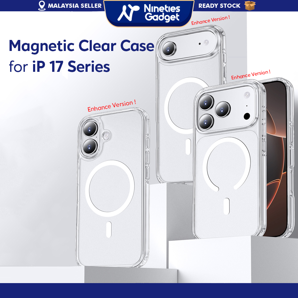 Premium Magnetic Transparent Clear Case for iP 17 Pro Max/17 Pro/17 Air ...