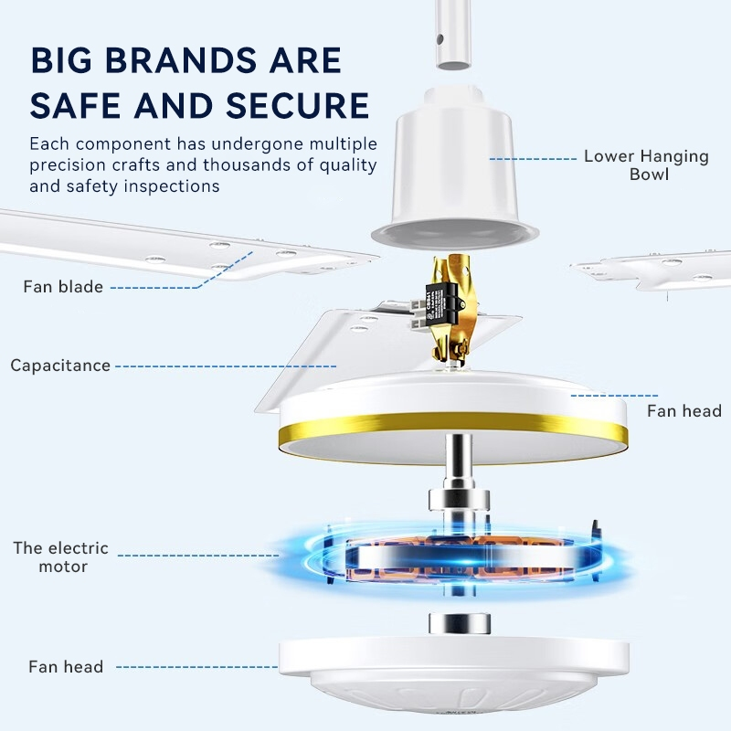 1 Years warranty Ceiling fan 56” kipas siling murah home living room ...