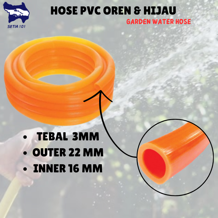 PVC WATER HOSE / PAIP GETAH AIR / GARDENING HOSE ( 5M, 10M, 15M, 20M ...