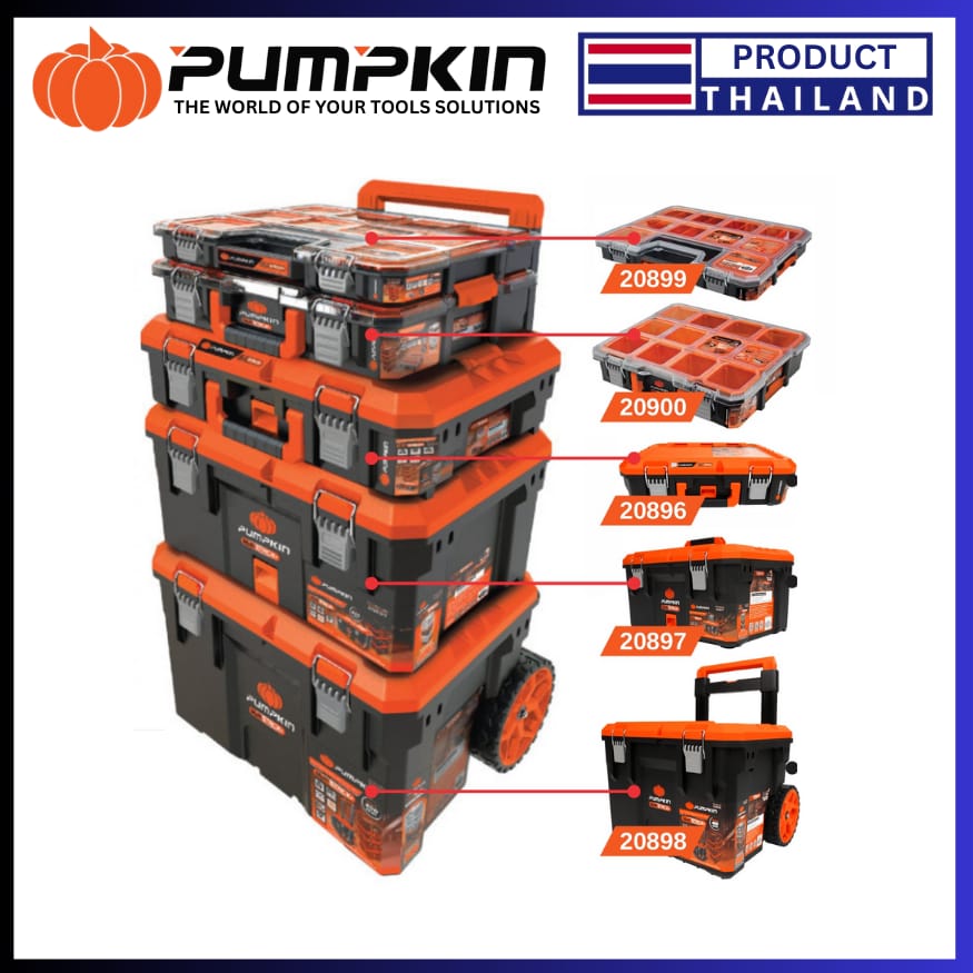 PUMPKIN MultiStack+ Tools Box Heavy Duty 5 Layer Tools Box With Wheel ...