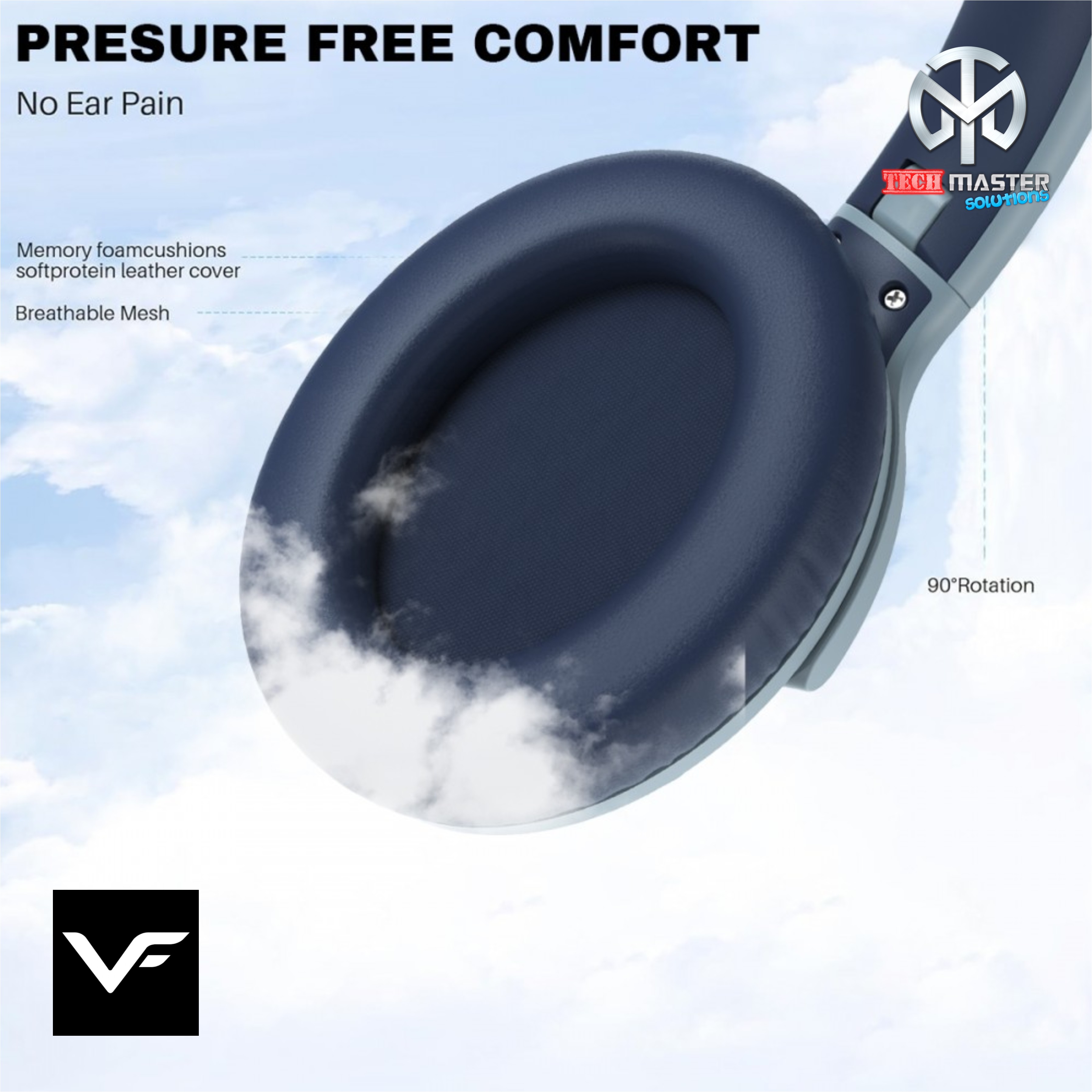 Vinnfier VF ANC 600 BT High Performance Bluetooth Headphone Active ...