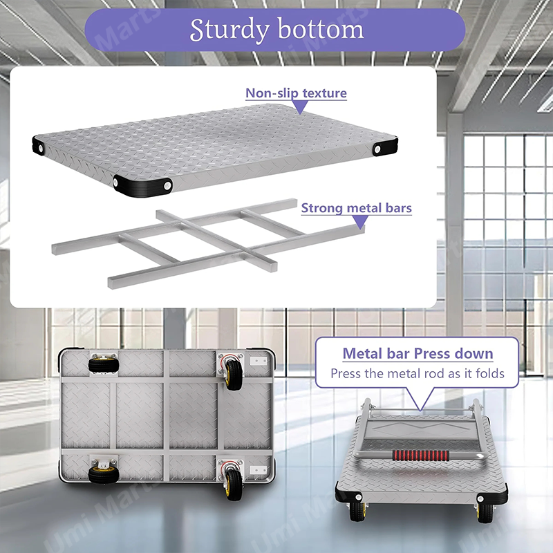 Trolley Cart Folding Cargo 1000kg Troli Barang Multipurpose Strong ...