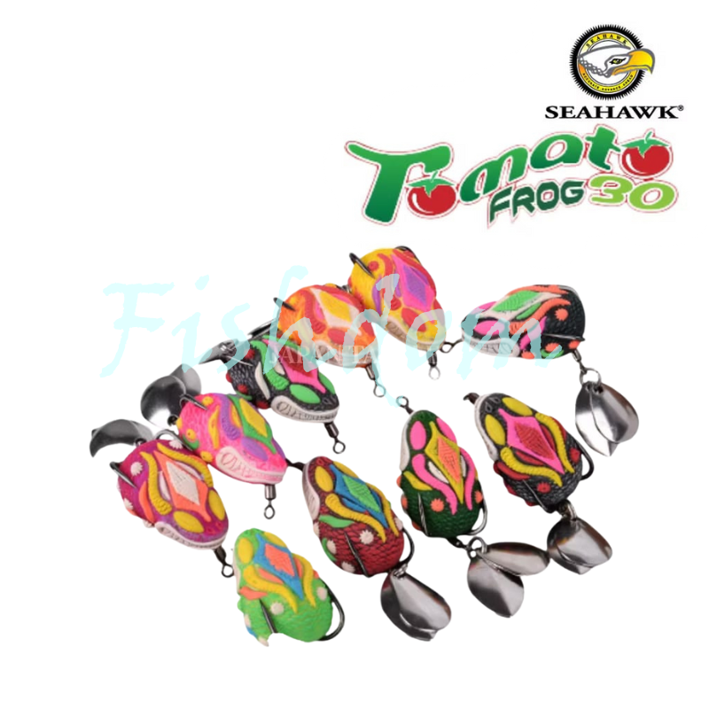 FISHDOM SEAHAWK TOMATO FROG 30MM 6G SOFT FROGGY FISHING LURE UMPAN ...