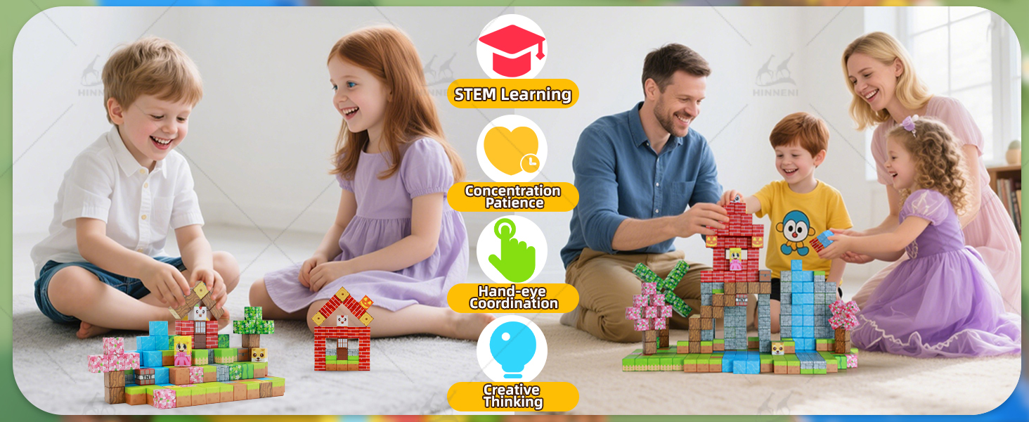 COD🔥Free Gift🔥DIY Magnetic Block mainan Magnet Creative Assembly Gift ...