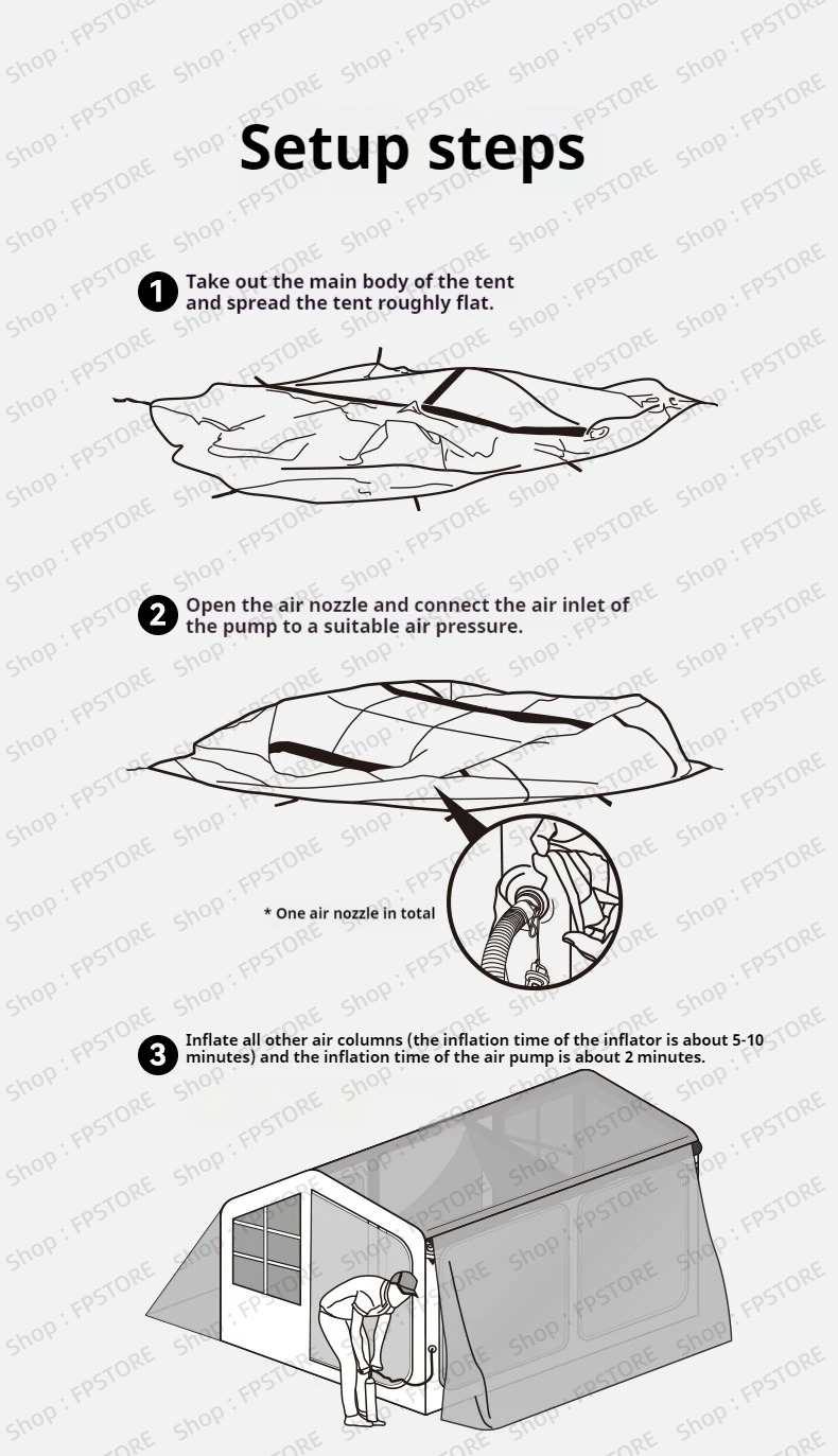 [ COD READY STOCK ] BLACKDOG Air Tent Large Space Tactical Inflatable ...