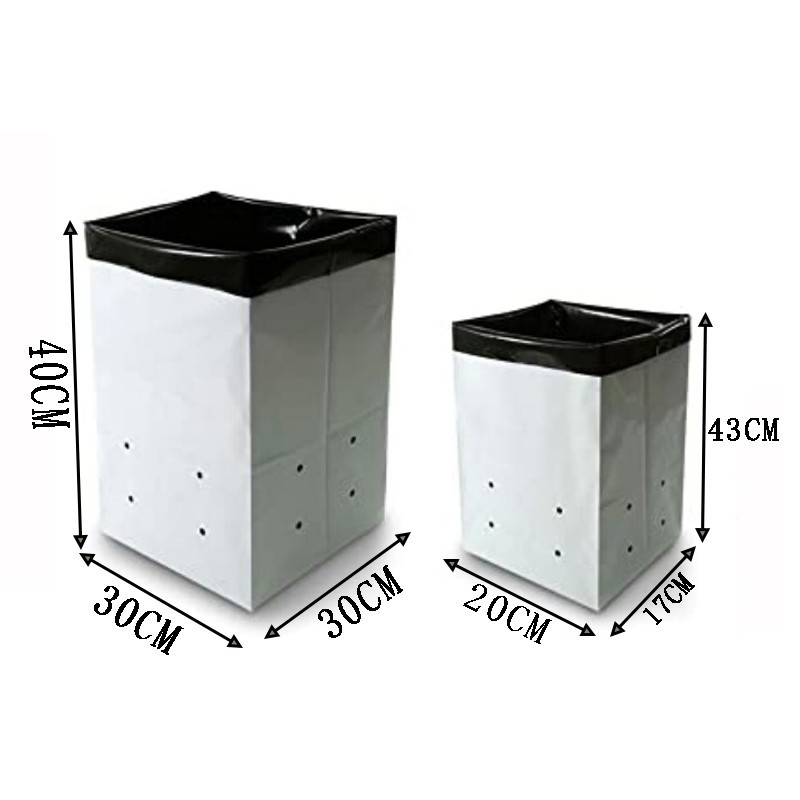 10Pcs Premium Black & White Polibeg UV Poly Bag Polybag Nursery ...