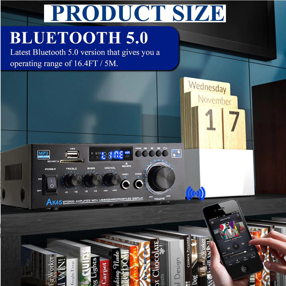 Ak35/45 2400W Bluetooth Digital Amplifier 110-220V Class D Hifi ...