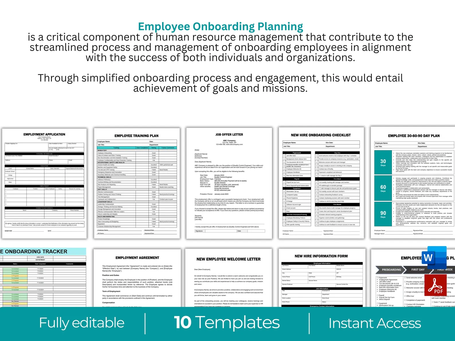 Staff Onboarding Bundle Job Offer New Hire Checklist New Hire Packet ...