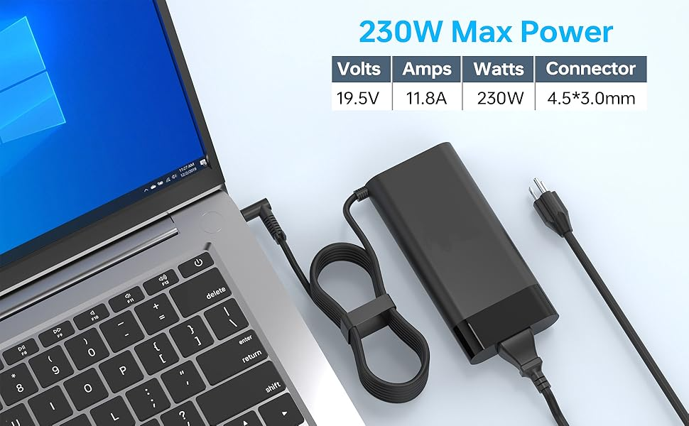 230W Charger Compatible with HP Omen 15 16 17 M41303-001 M85389-003 ...