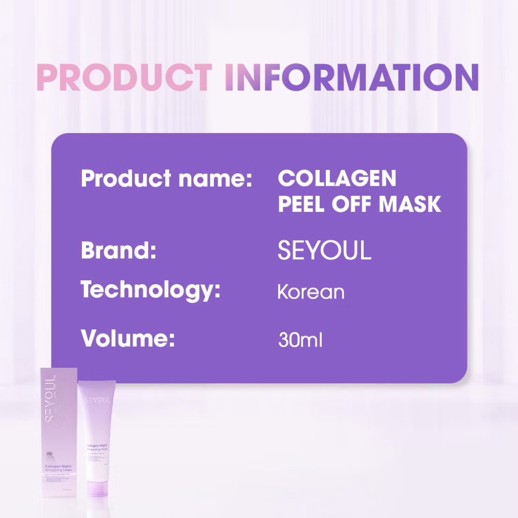 SEYOUL Collagen Peeling Mask Provides Collagen Slows down the aging ...