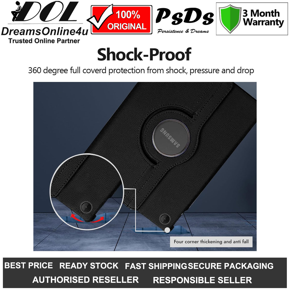 PsDs Samsung Tab A11 8.7 inch 2025 SM-X133 SM-X135 360 Rotation Drop ...
