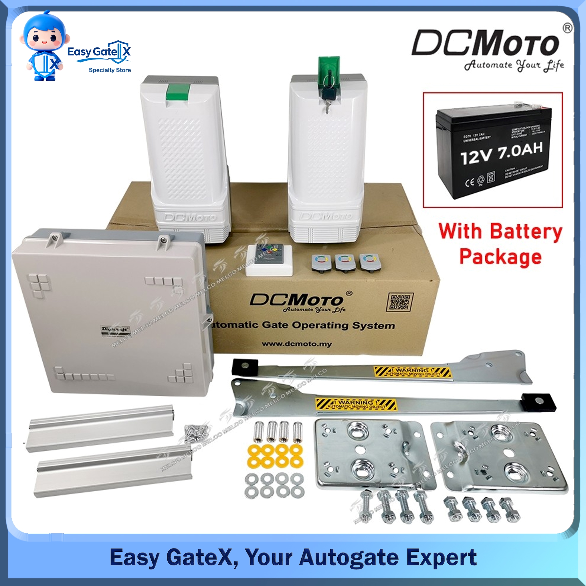 DCMOTO GFM 925 Full Set | 24V DC Heavy Duty Autogate Motor System for ...