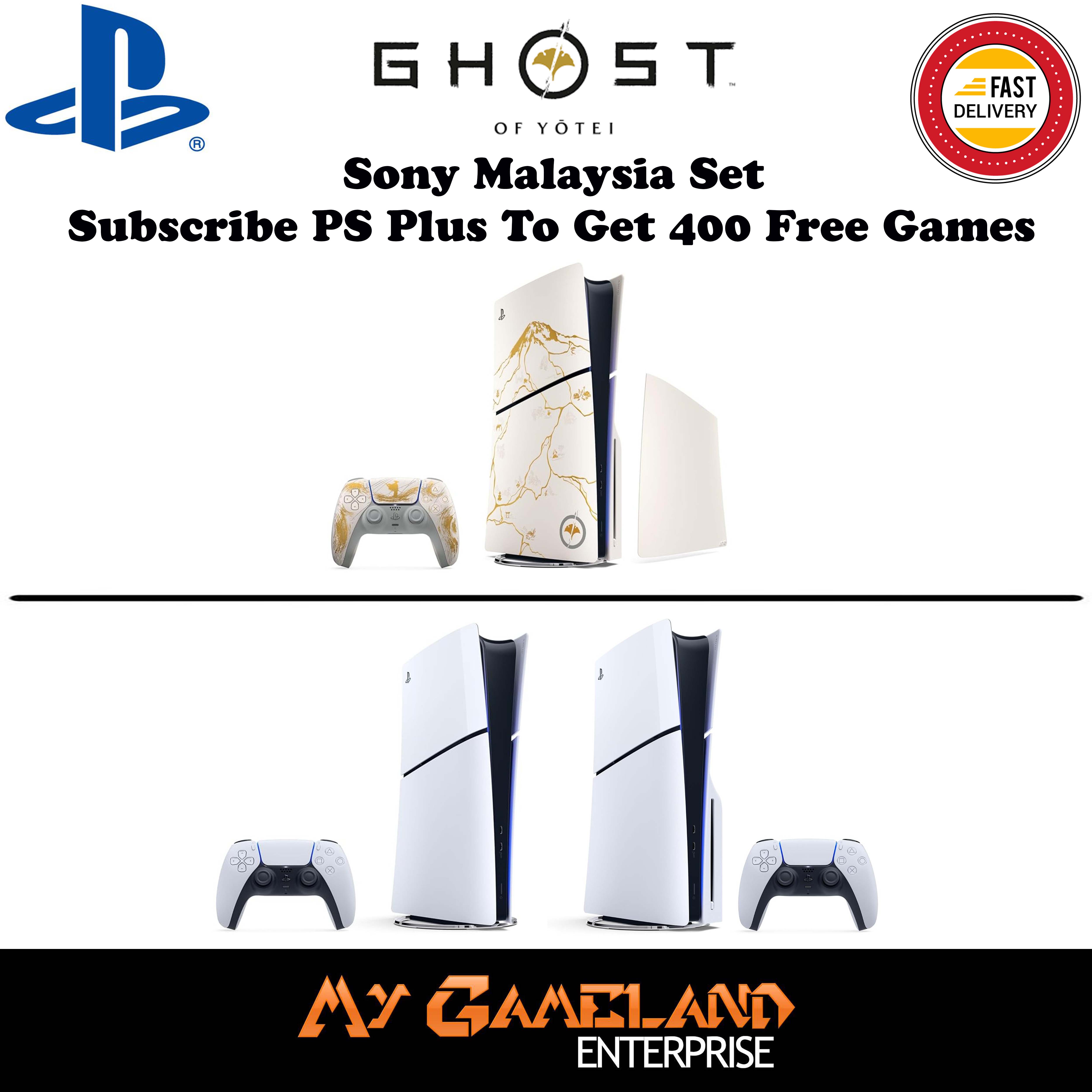 (Malaysia Set) PS5 Slim SONY Playstation Ghost Of Yotei / NBA 2K26 / C ...
