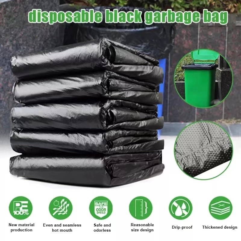 Rubbish Bag Drawstring Garbage Bag Kitchen Plastic Bag Thickening ...